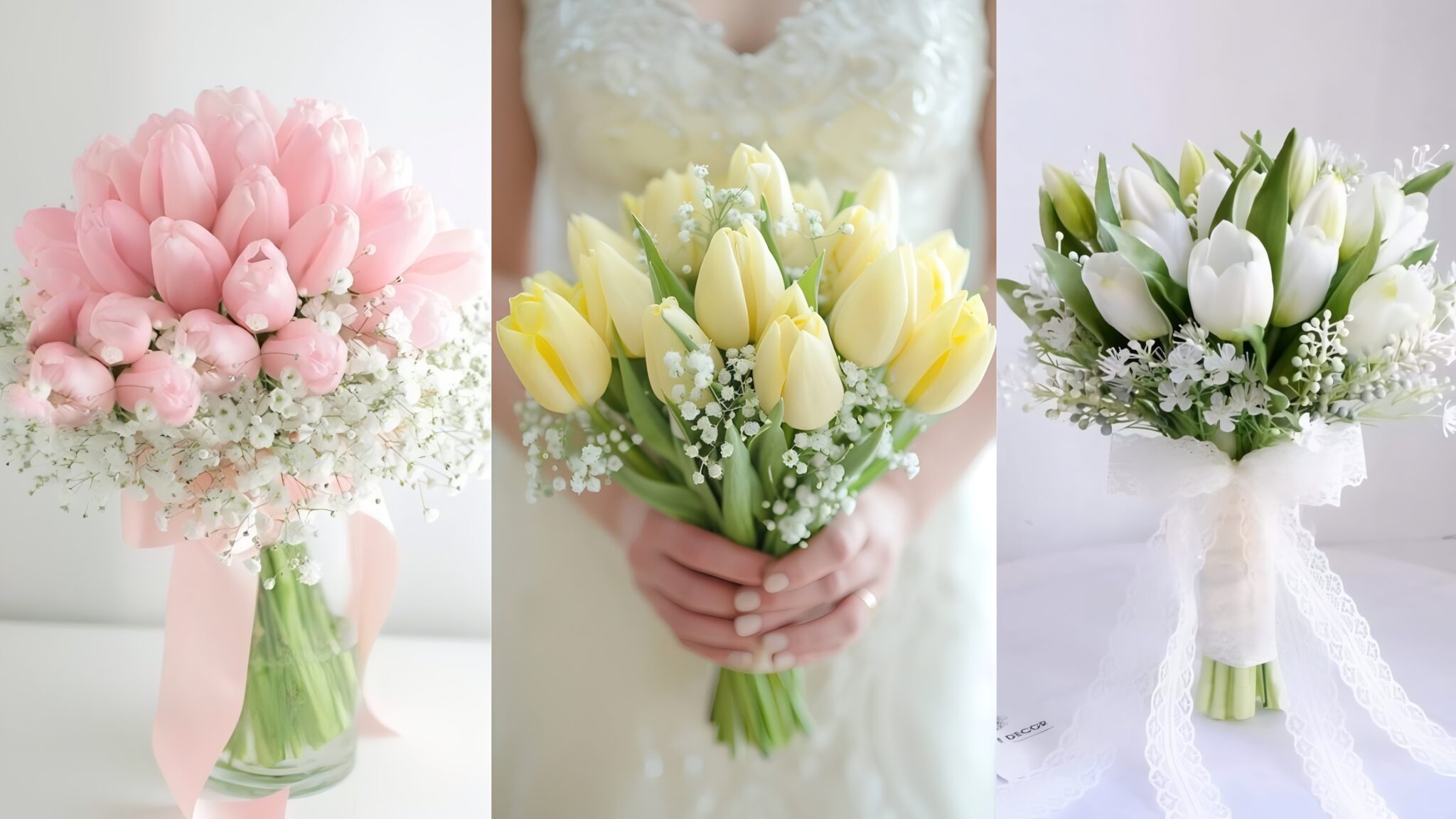 Các mẫu hoa cưới Tulip cầm tay cho cô dâu đẹp cho ngày cưới