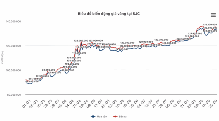 1 cây vàng bao nhiêu tiền hôm nay? Bảng giá vàng 24/06/2026
