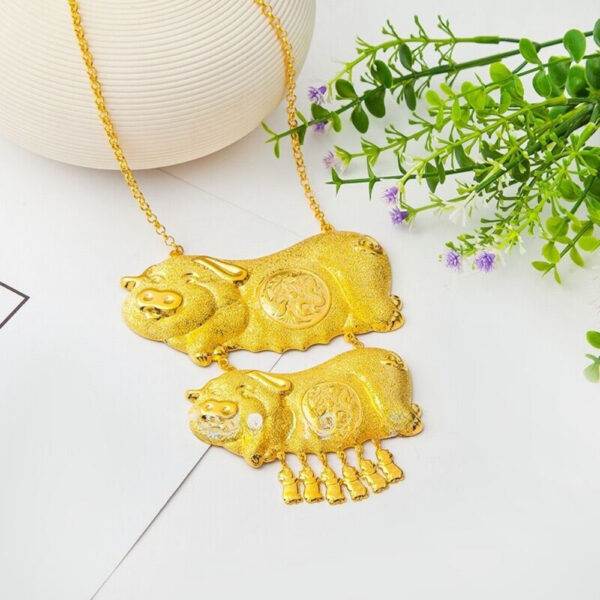 Top 15 mẫu dây chuyền heo vàng 24K, 9999 cưới hỏi sang trọng