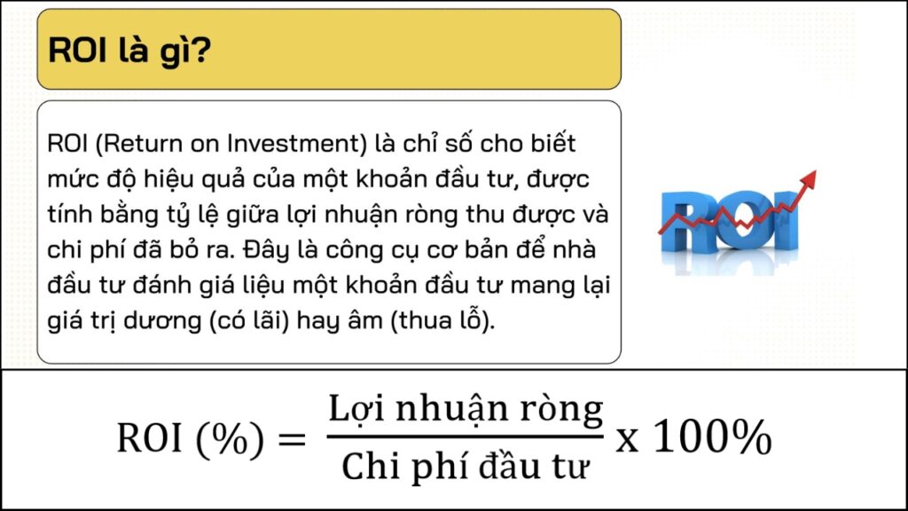 ROI là gì? Cách tính ROI ( Lợi tức đầu tư) và ví dụ thực tế